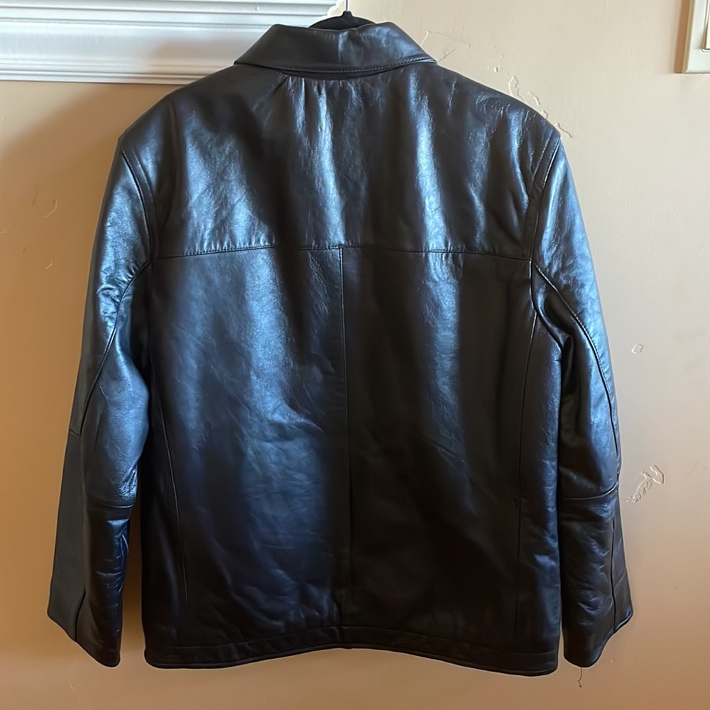 Perry Ellis Portfolio Leather Jacket Men’s - Gem